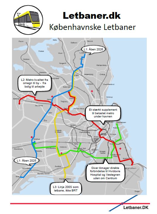 Letbaner.DK - Forslag til nye letbaner i København