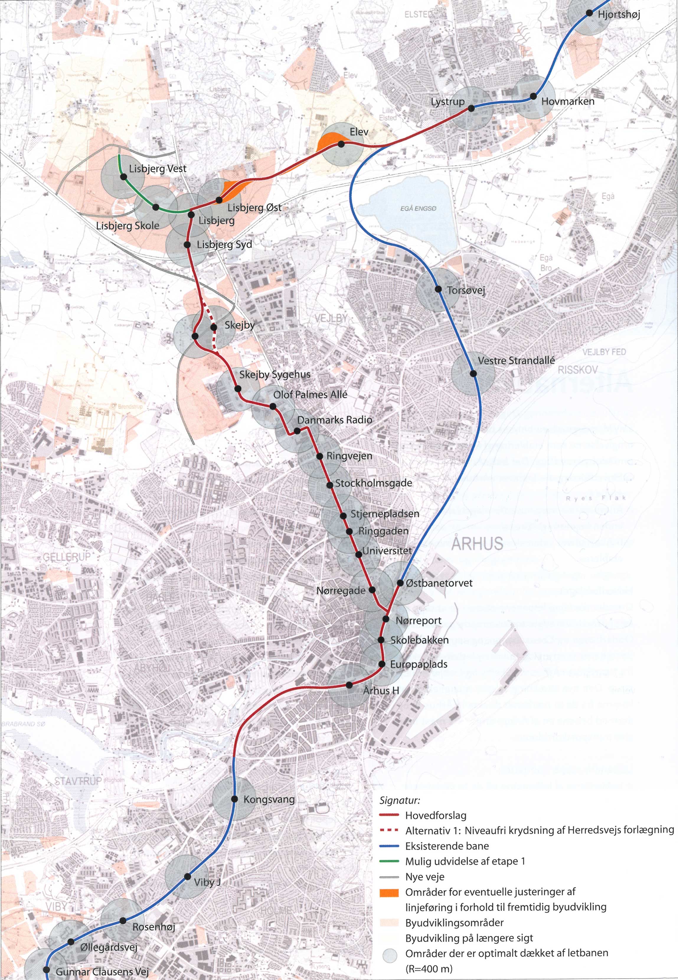 Århus Letbane - Linjeplan
