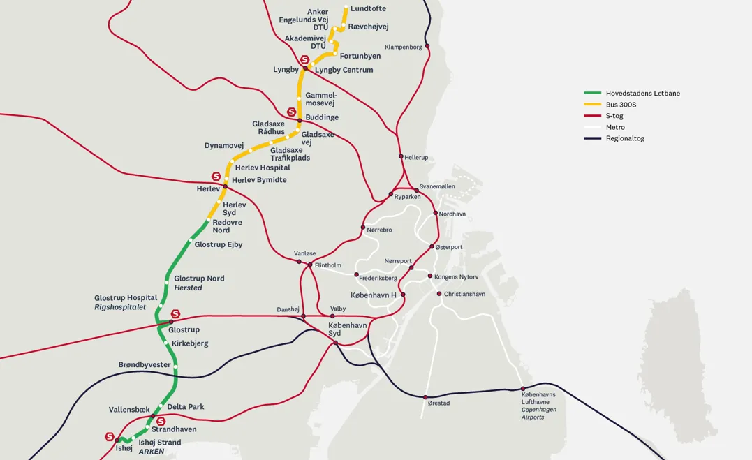 Letbaner.DK - Hovedstadens Letbane har åbnet sydlig del